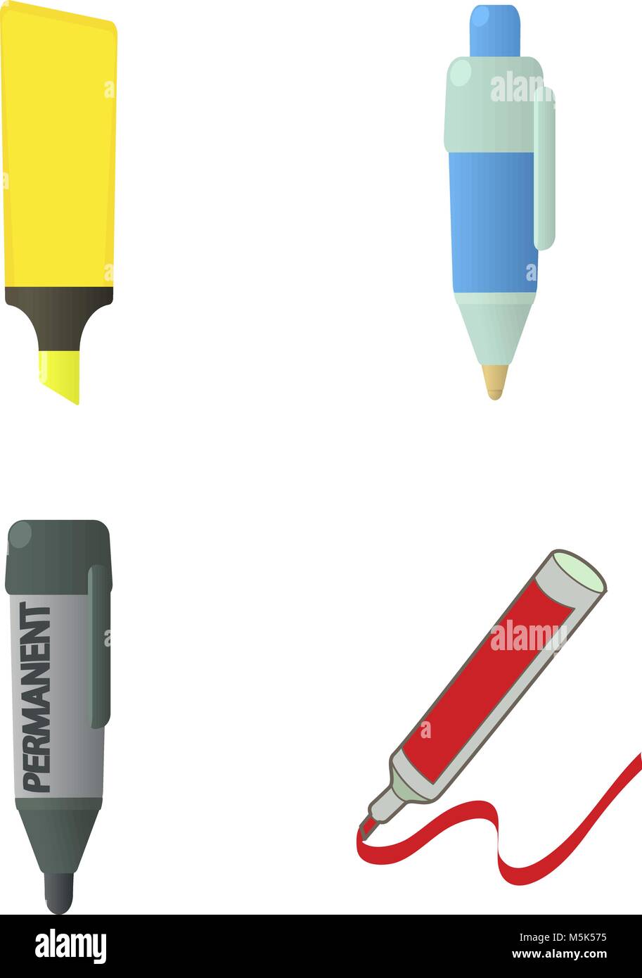 Marker icon set, cartoon style Stock Vector Image & Art - Alamy