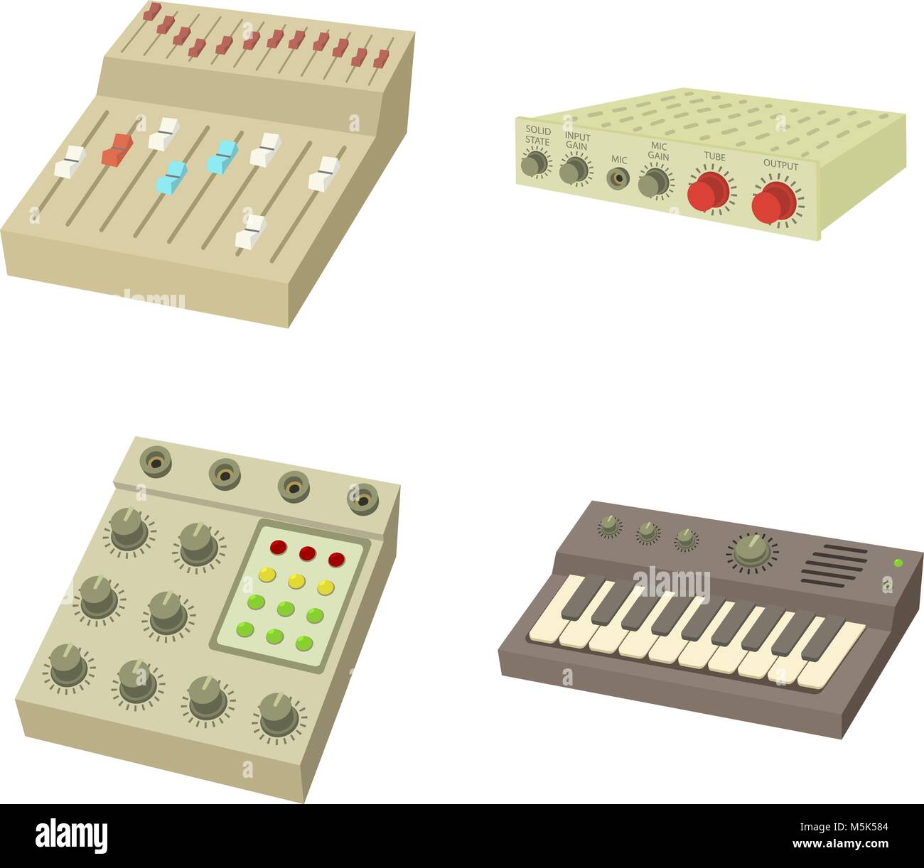 Equalizer icon set, cartoon style Stock Vector Image & Art - Alamy