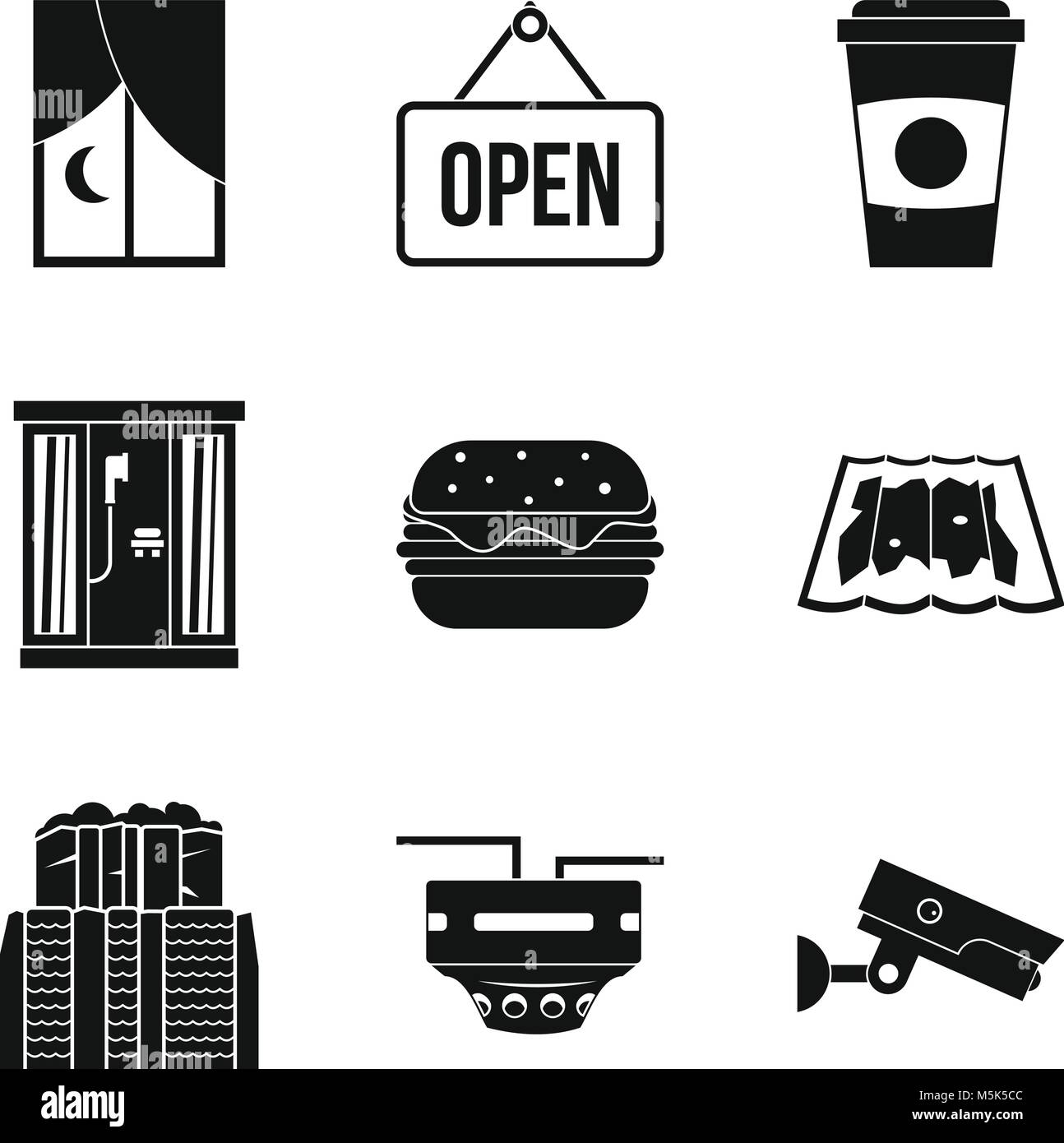 Hall icons set, simple style Stock Vector Image & Art - Alamy