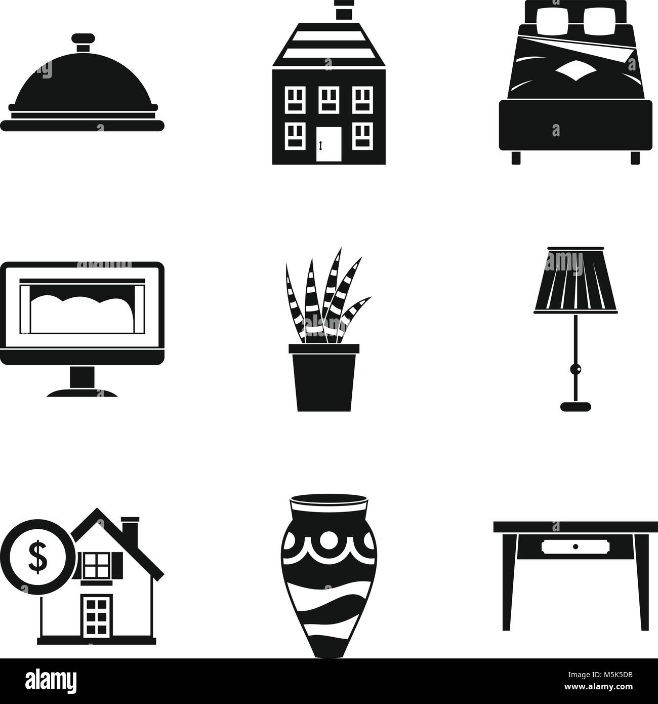 Room icons set, simple style Stock Vector Image & Art - Alamy