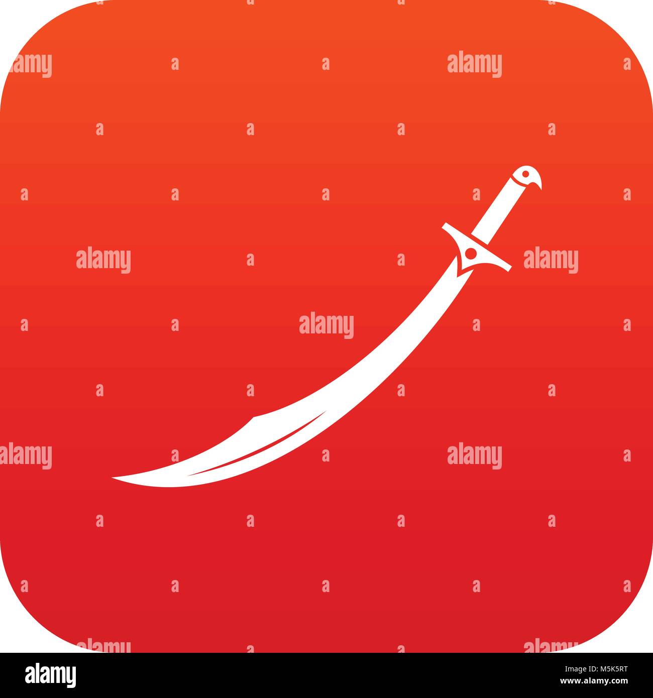 Scimitar sword icon digital red Stock Vector Image & Art - Alamy