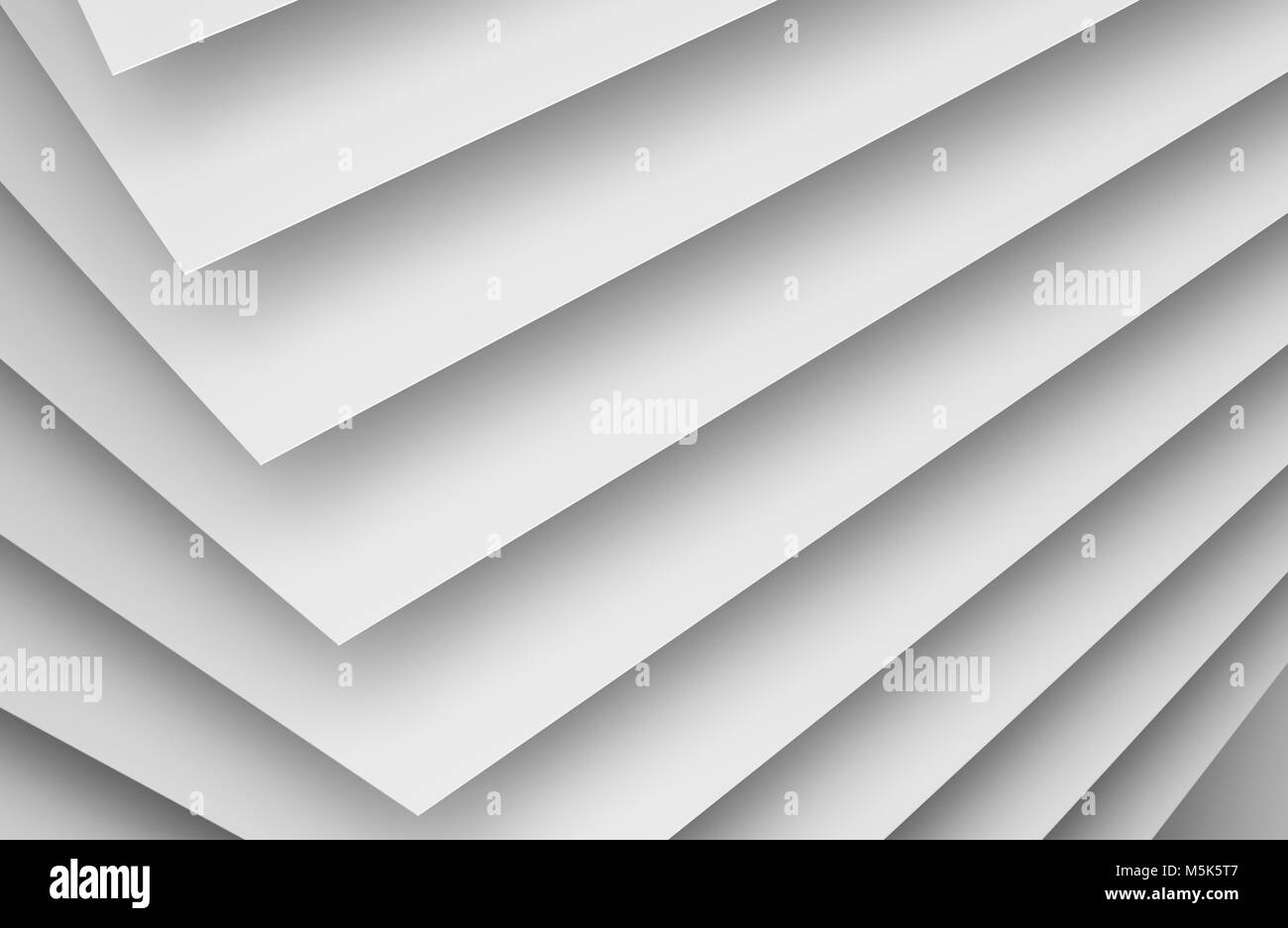 Abstract white digital background, geometric pattern of paper sheets ...