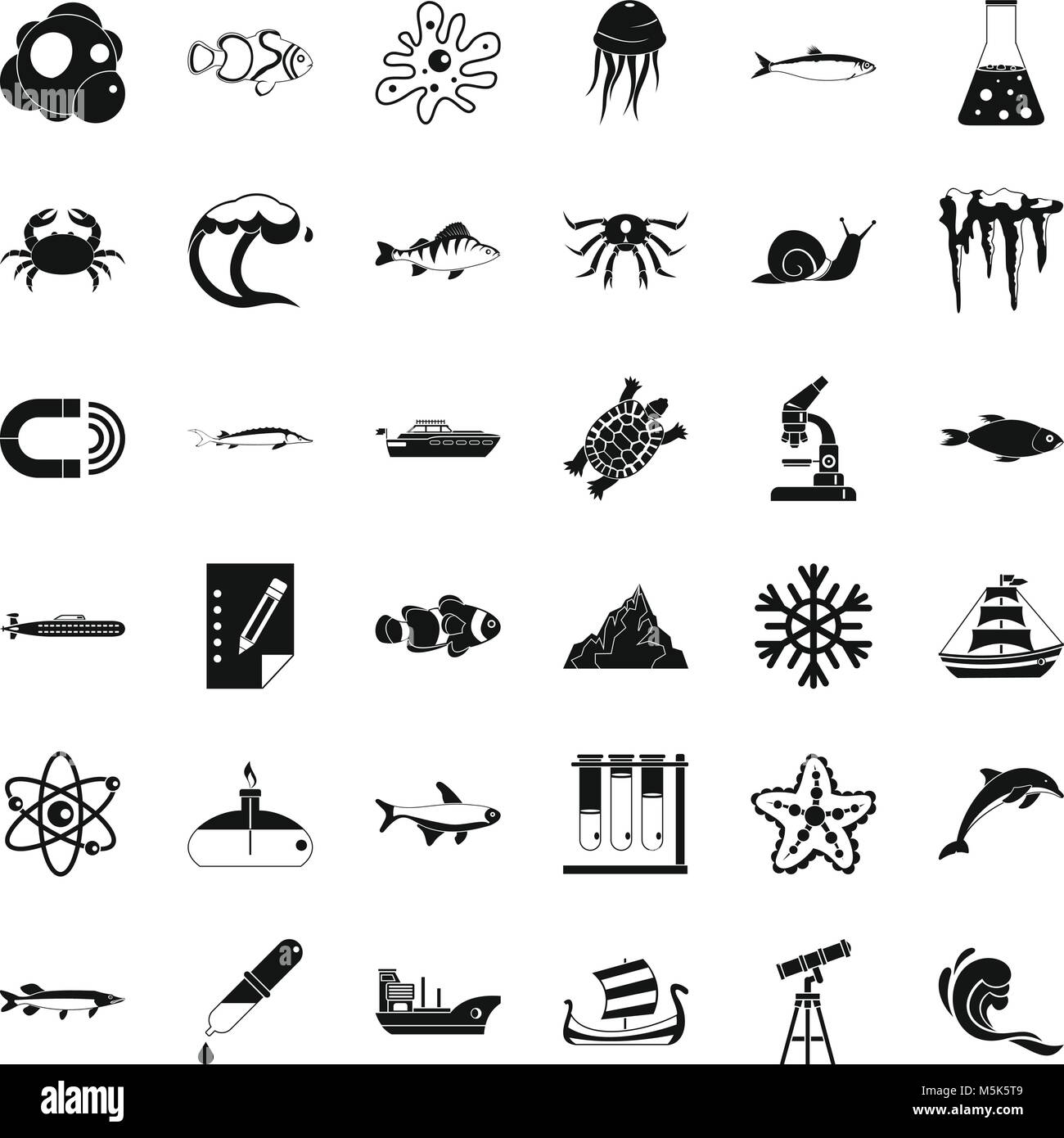 Care sea icons set, simple style Stock Vector Image & Art - Alamy