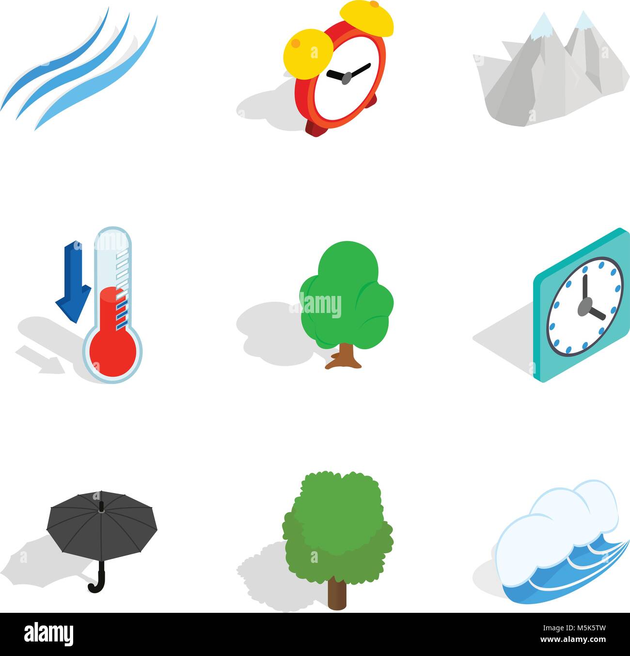 Storm front icons set, isometric style Stock Vector Image & Art - Alamy