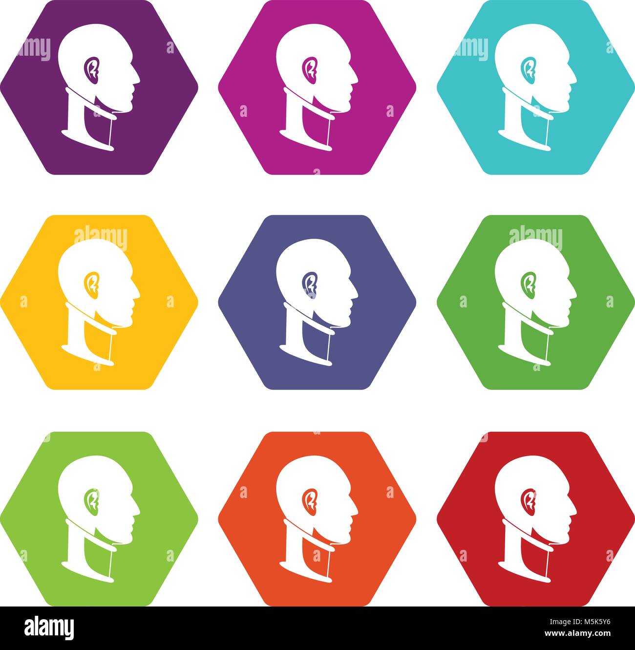 Cervical collar icon set color hexahedron Stock Vector Image & Art - Alamy