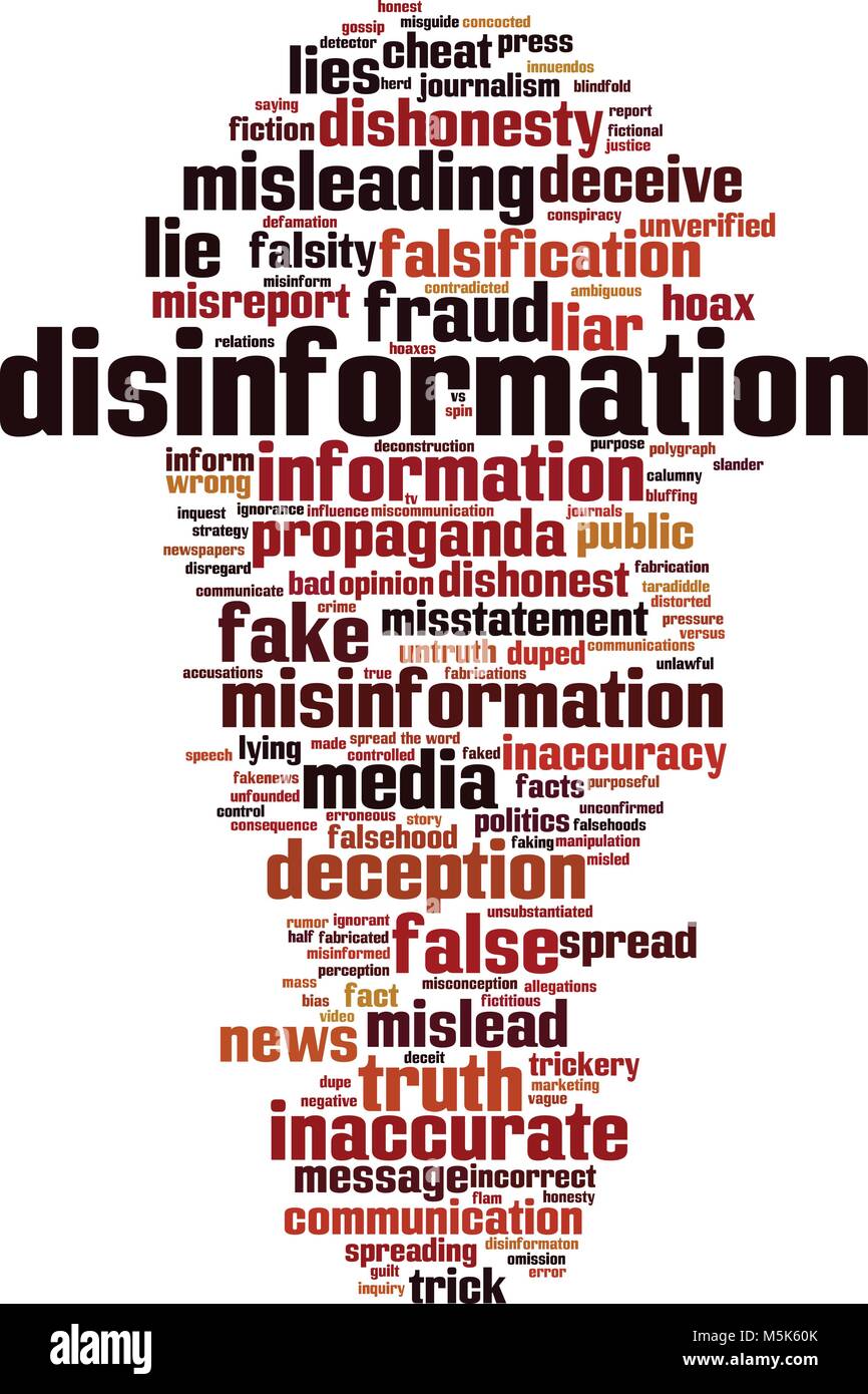 Disinformation word cloud concept. Vector illustration Stock Vector ...