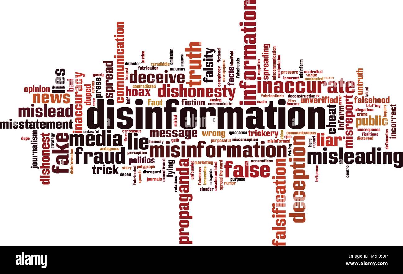 Disinformation word cloud concept. Vector illustration Stock Vector ...