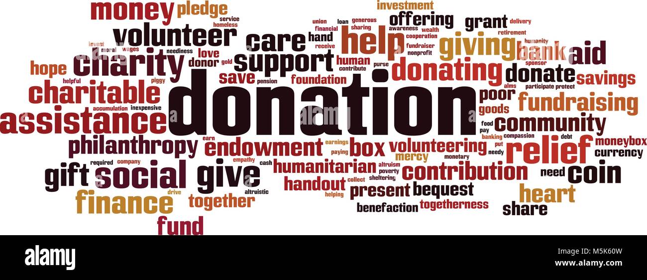 Donation word cloud concept. Vector illustration Stock Vector Image ...