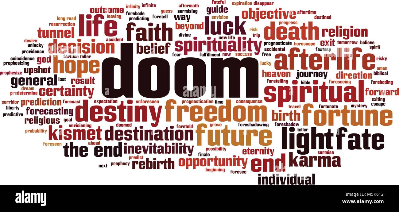 Doom word cloud concept. Vector illustration Stock Vector Image & Art ...