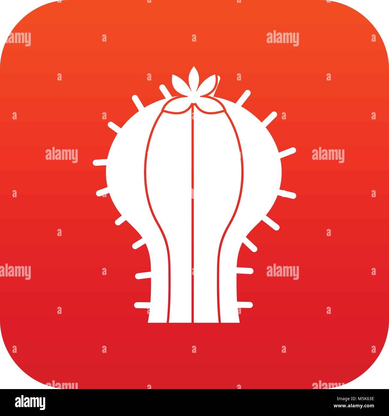 Red blooming cactus Stock Vector Images - Alamy