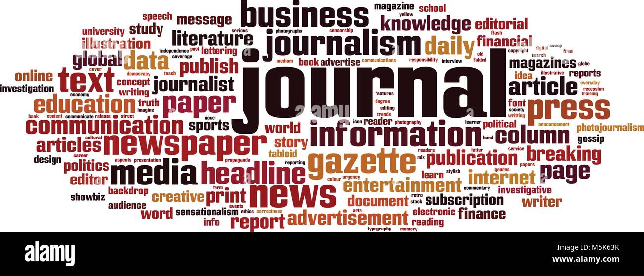 Journal word cloud concept. Vector illustration Stock Vector Image ...