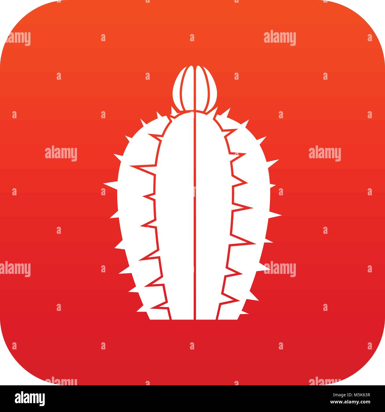 Blooming cactus icon digital red Stock Vector Image & Art - Alamy