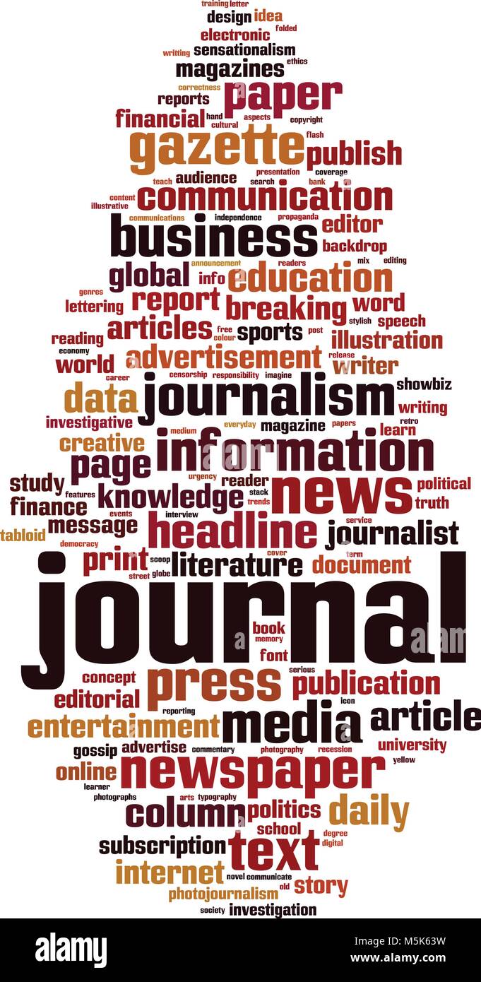 Journal word cloud concept. Vector illustration Stock Vector Image ...