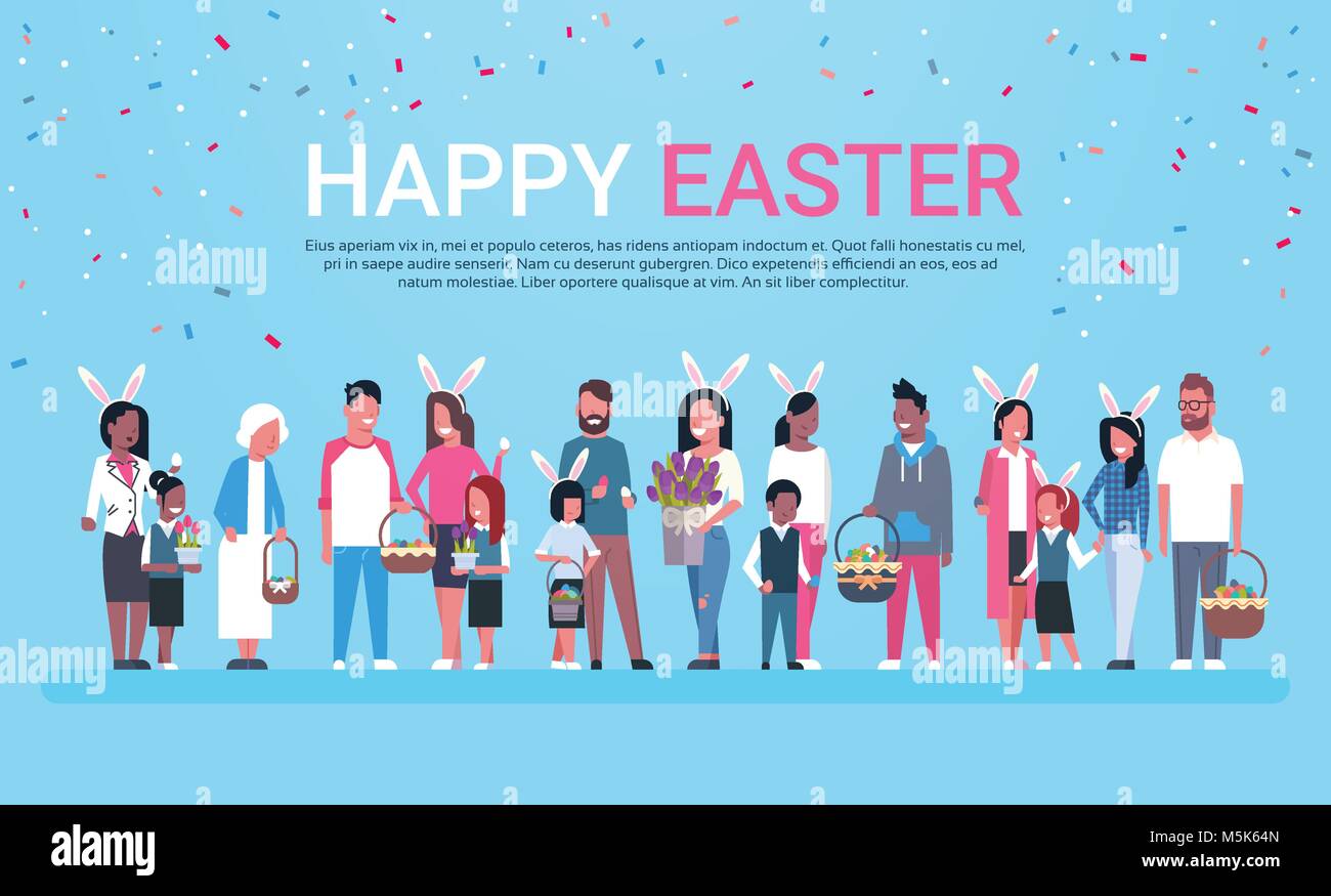 Bunny ears and adult Stock Vector Images - Alamy