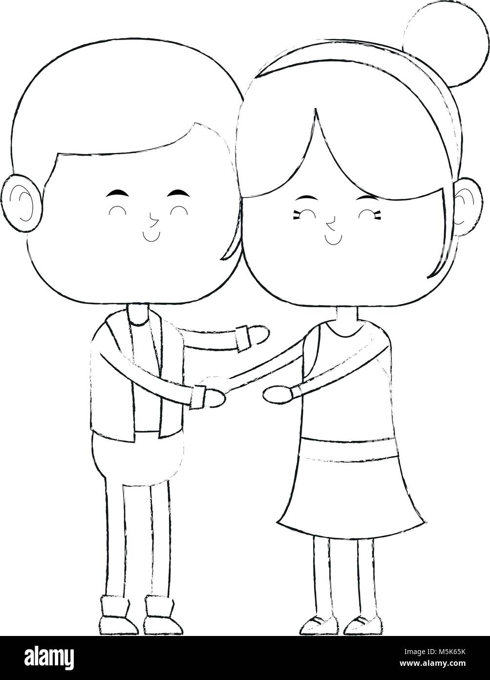 Cute Couple Cartoon Stock Vector Image And Art Alamy 
