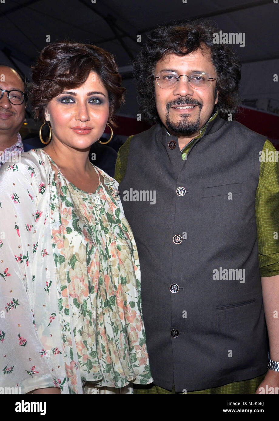 Kolkata, India. 23rd Feb, 2018. Actress Swastika Mukherjee (left) and ...