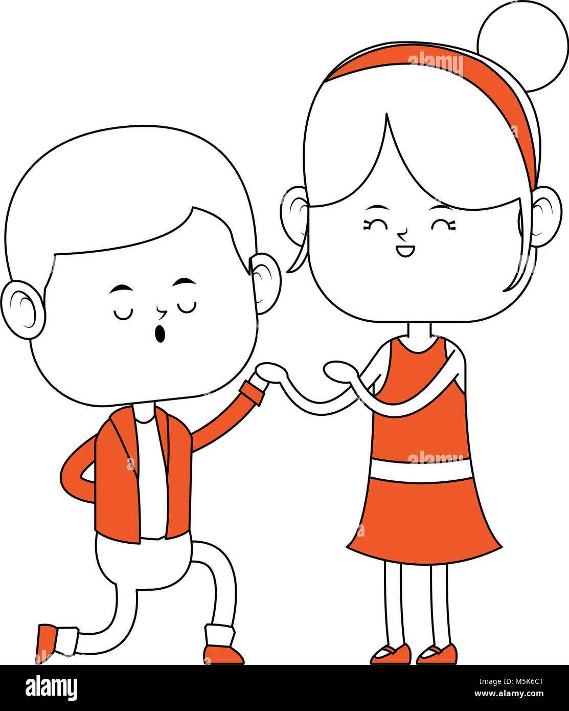 Cute boyfriend on knees Stock Vector Image & Art - Alamy