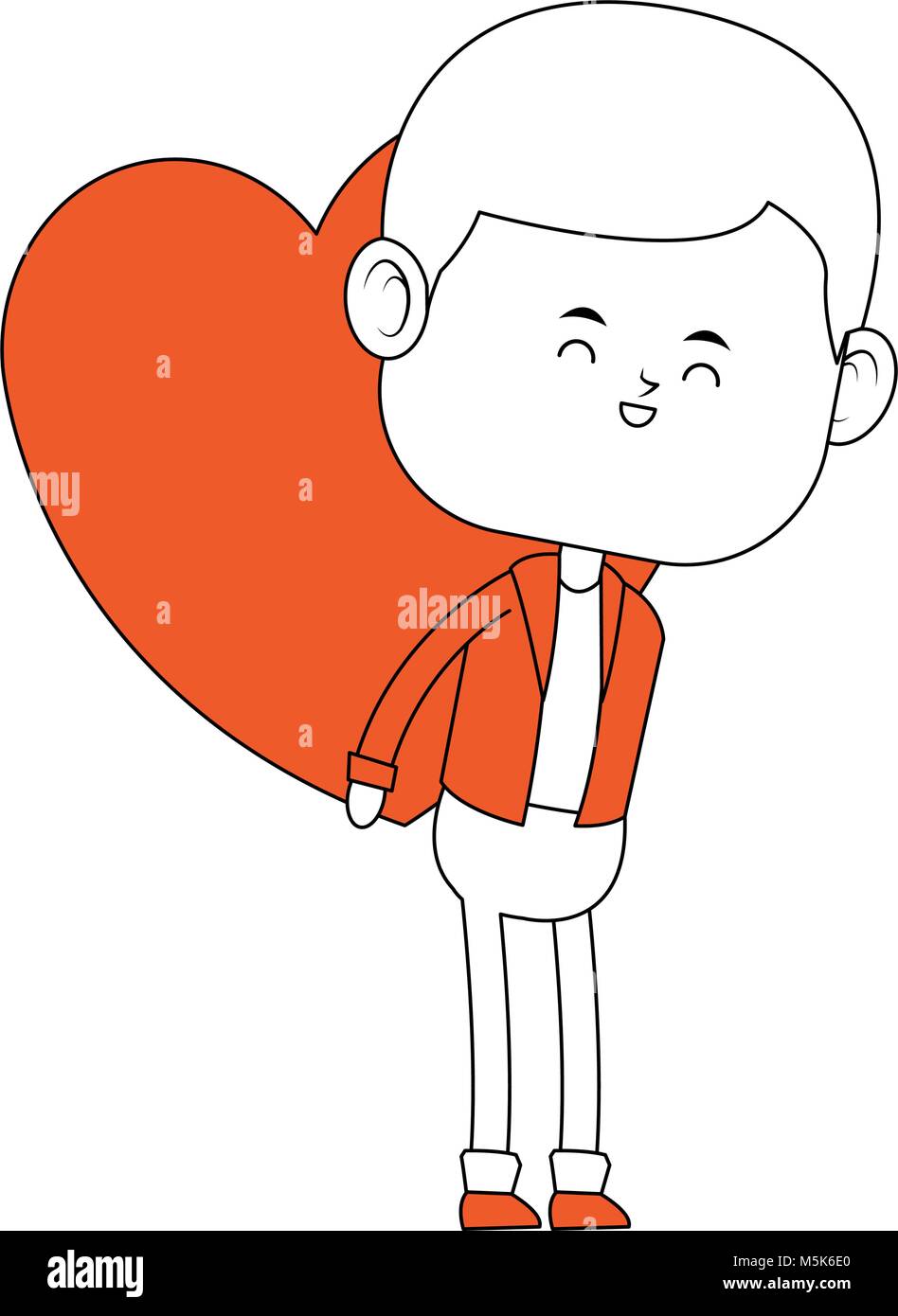 Boy carrying heart Stock Vector Image & Art - Alamy