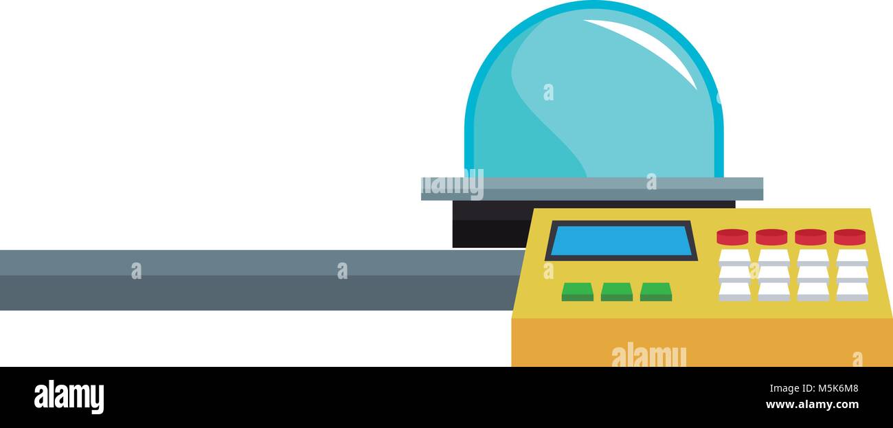 Factory conveyor with computer Stock Vector Image & Art - Alamy