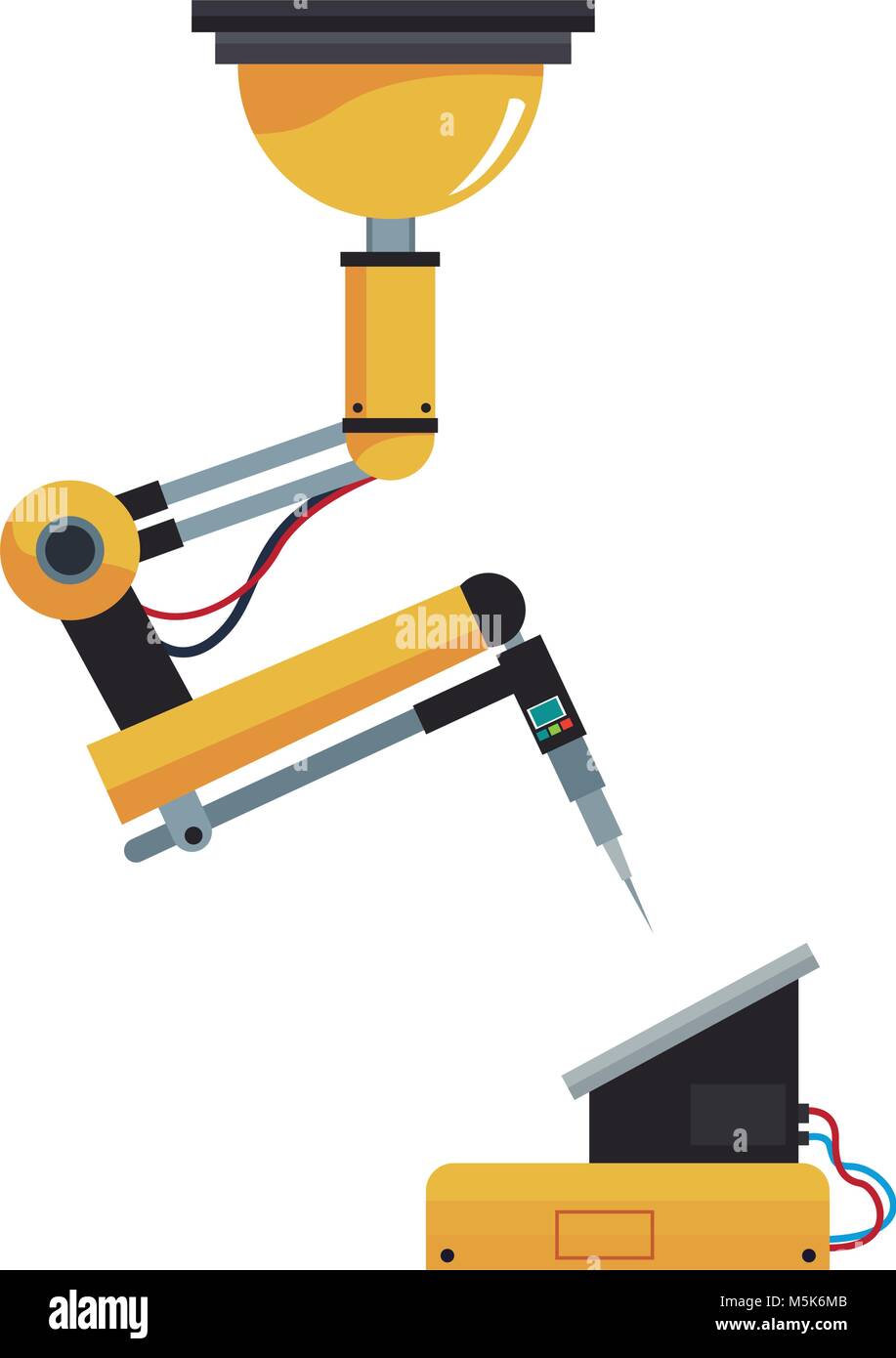 Factory robot arm Stock Vector Image & Art - Alamy