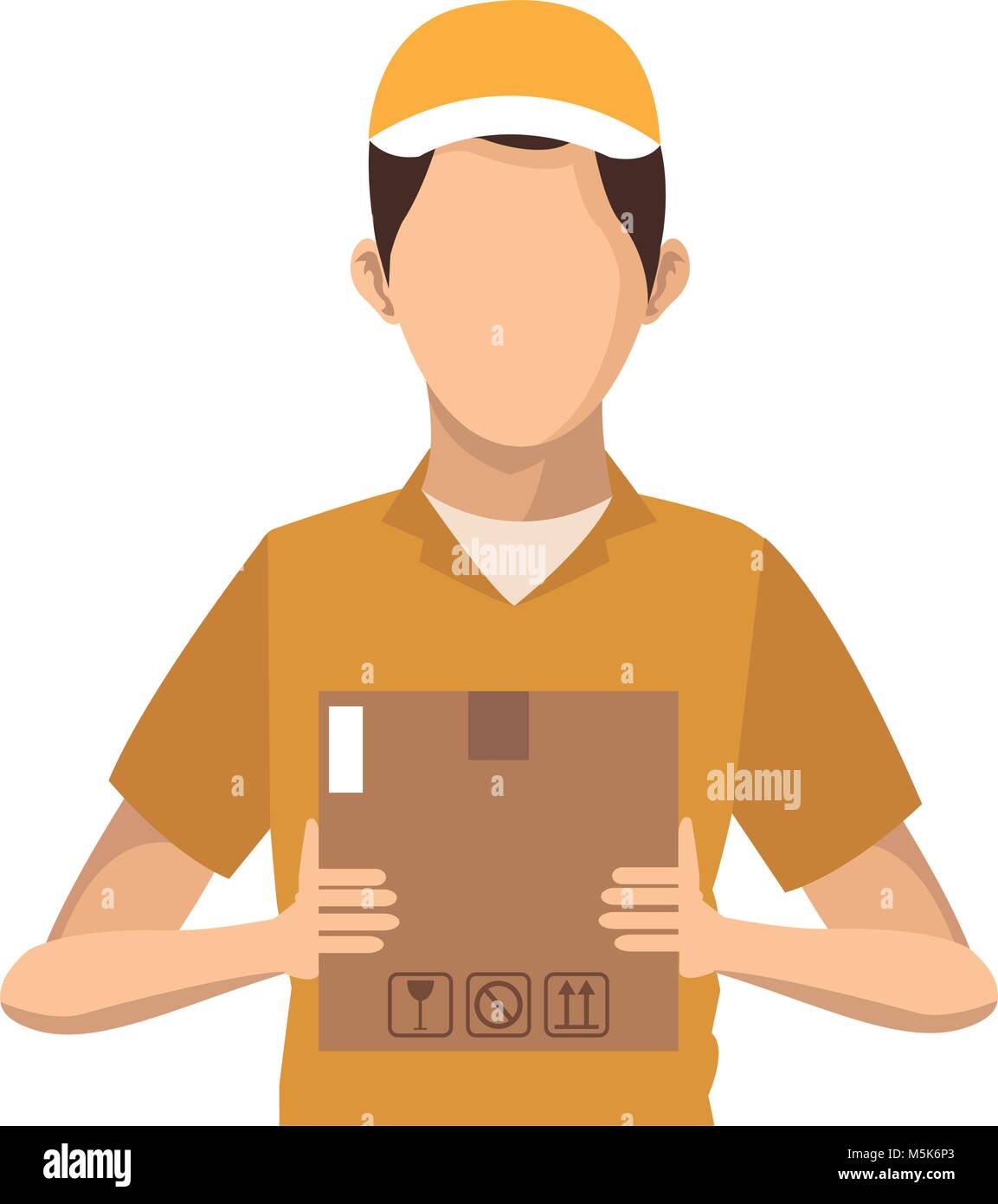 Courier with box Stock Vector Image & Art - Alamy