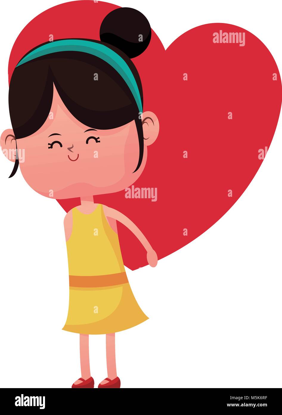 Girl carrying heart Stock Vector Image & Art - Alamy