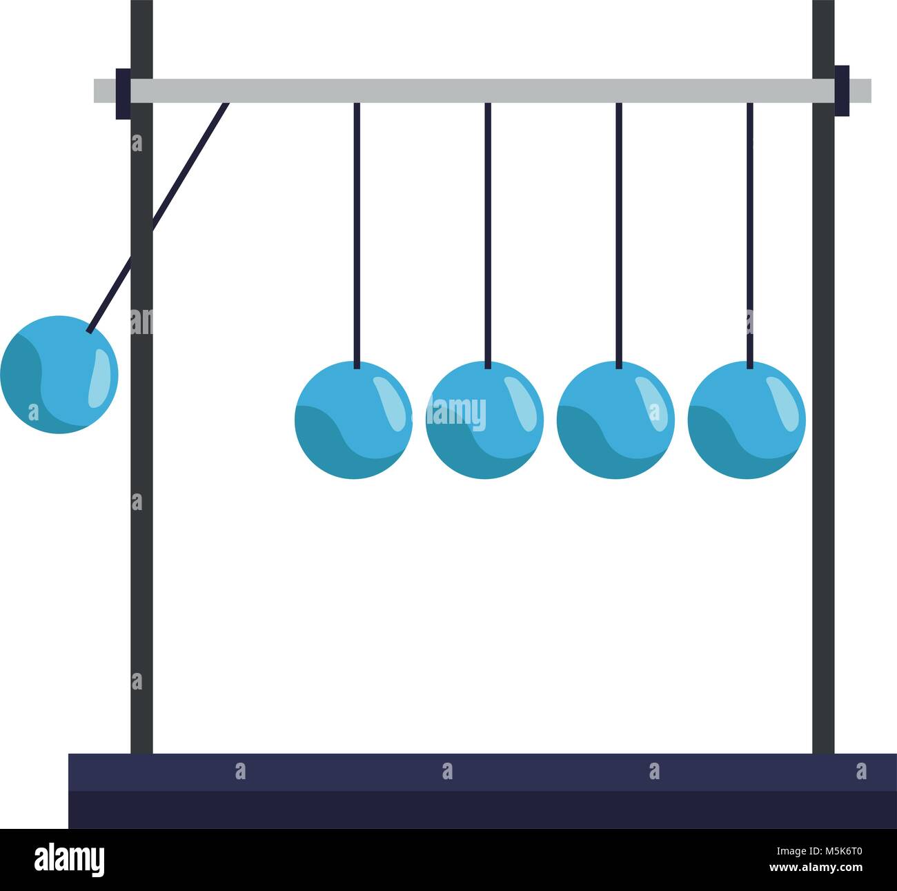 Newton cradle pendulum Stock Vector Image & Art - Alamy