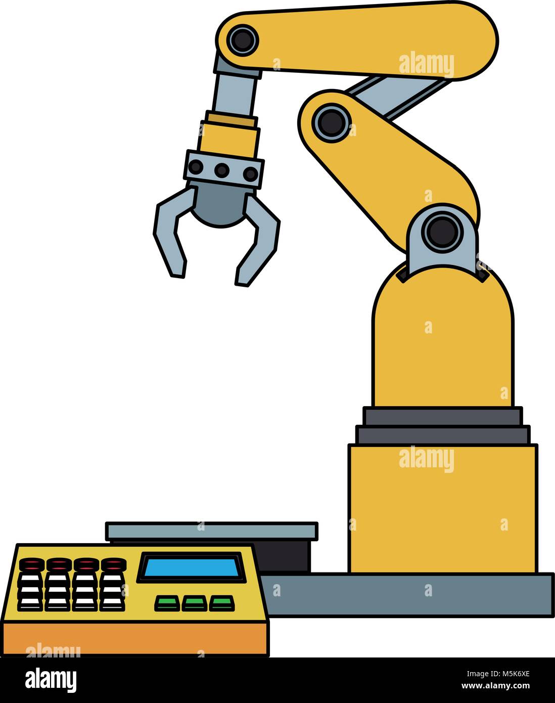 Factory robot arm Stock Vector Image & Art - Alamy