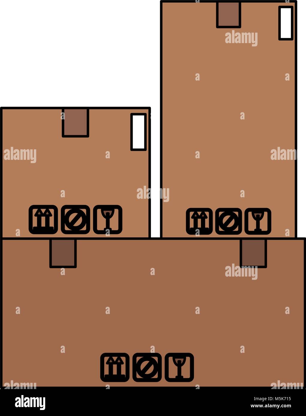 Cardboard boxes stacked Stock Vector Image & Art - Alamy