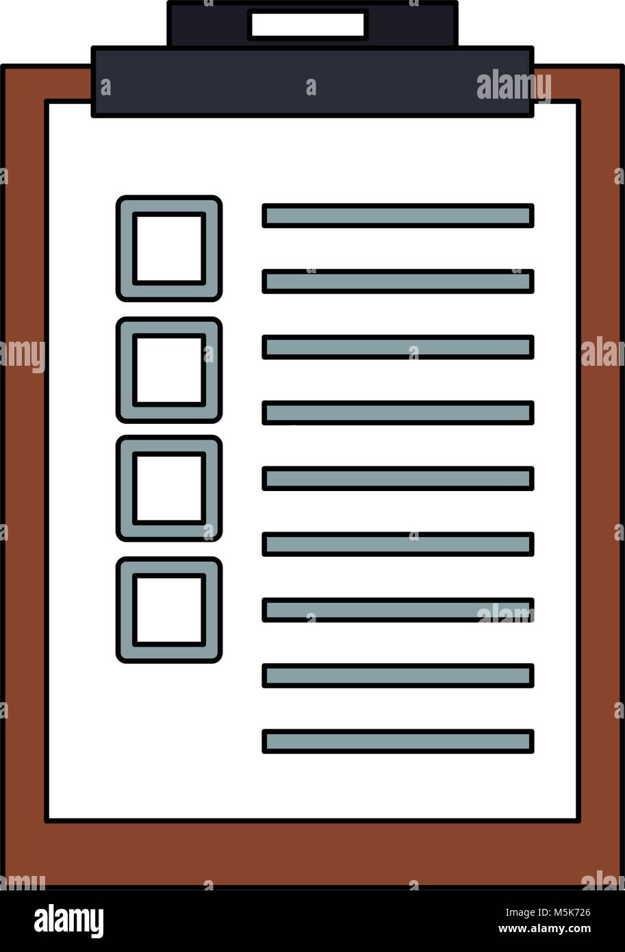 Checklist document board Stock Vector Image & Art - Alamy