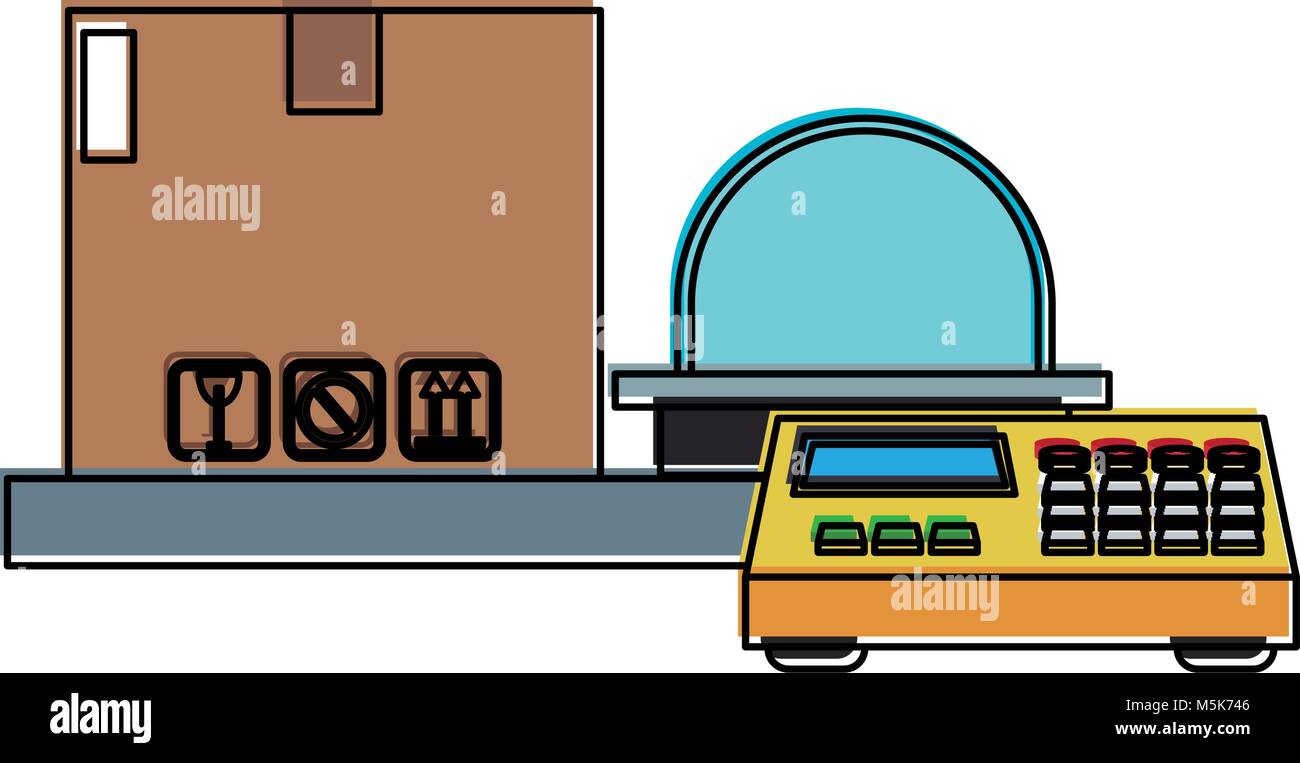 Factory conveyor with computer Stock Vector Image & Art - Alamy