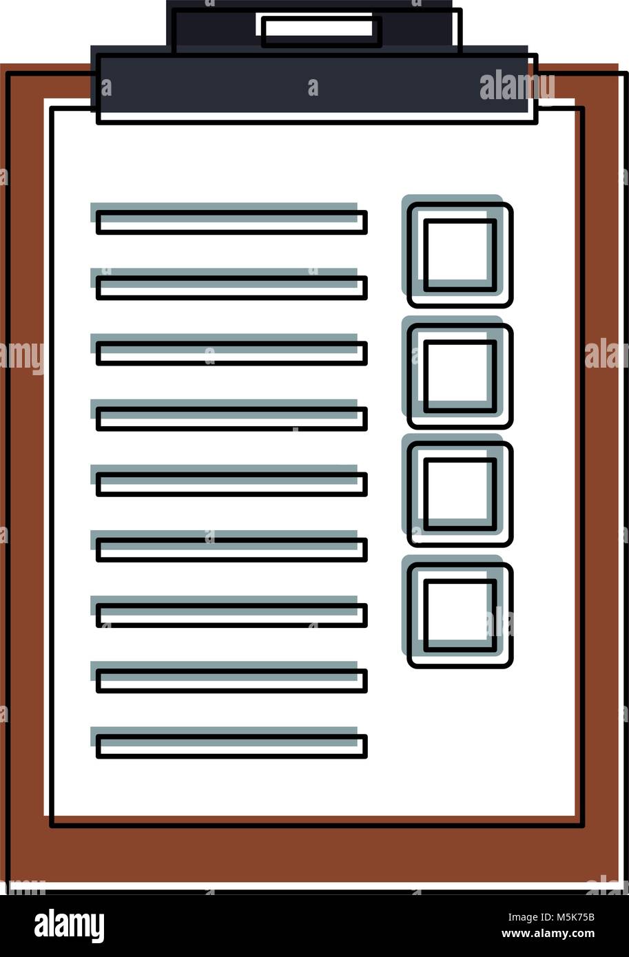 Checklist document board Stock Vector Image & Art - Alamy