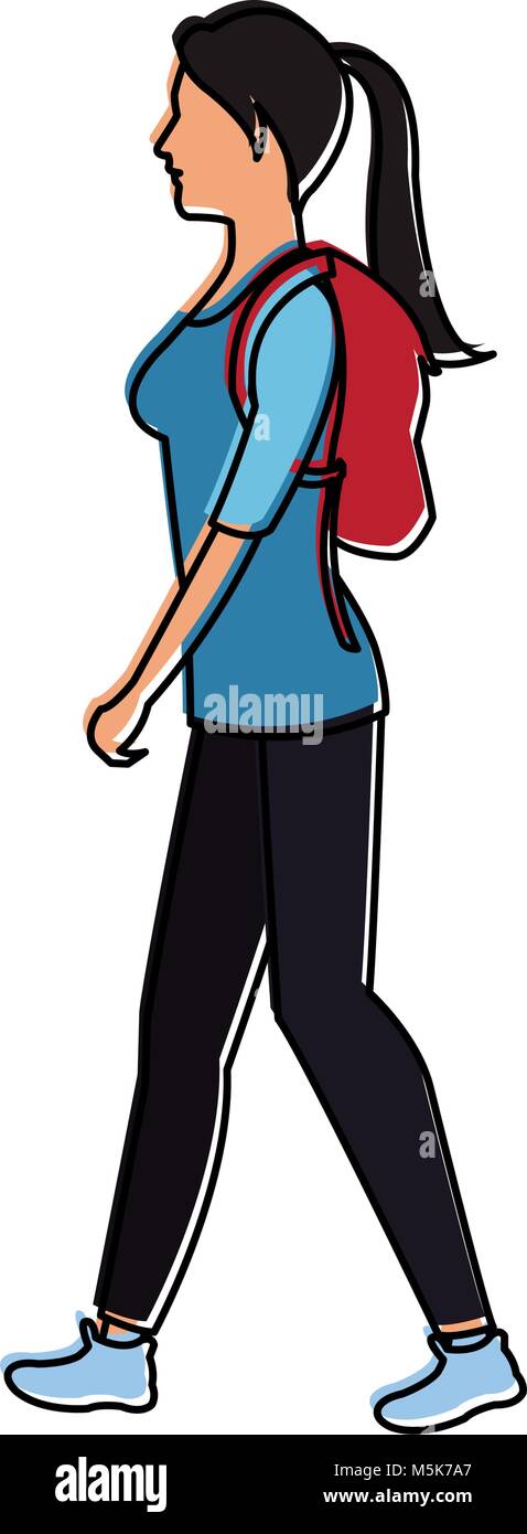 Woman walking cartoon Stock Vector Image & Art - Alamy