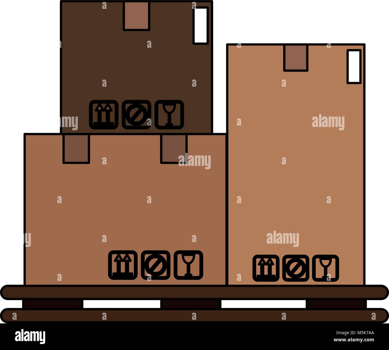 Cardboard boxes stacked Stock Vector Image & Art - Alamy