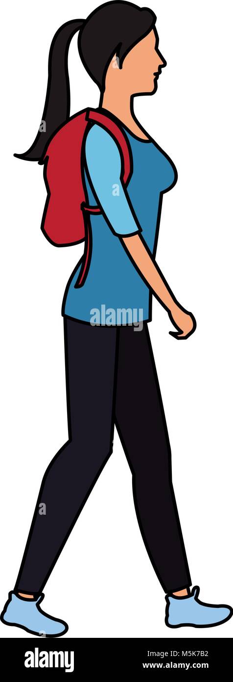 Woman walking cartoon Stock Vector Image & Art - Alamy