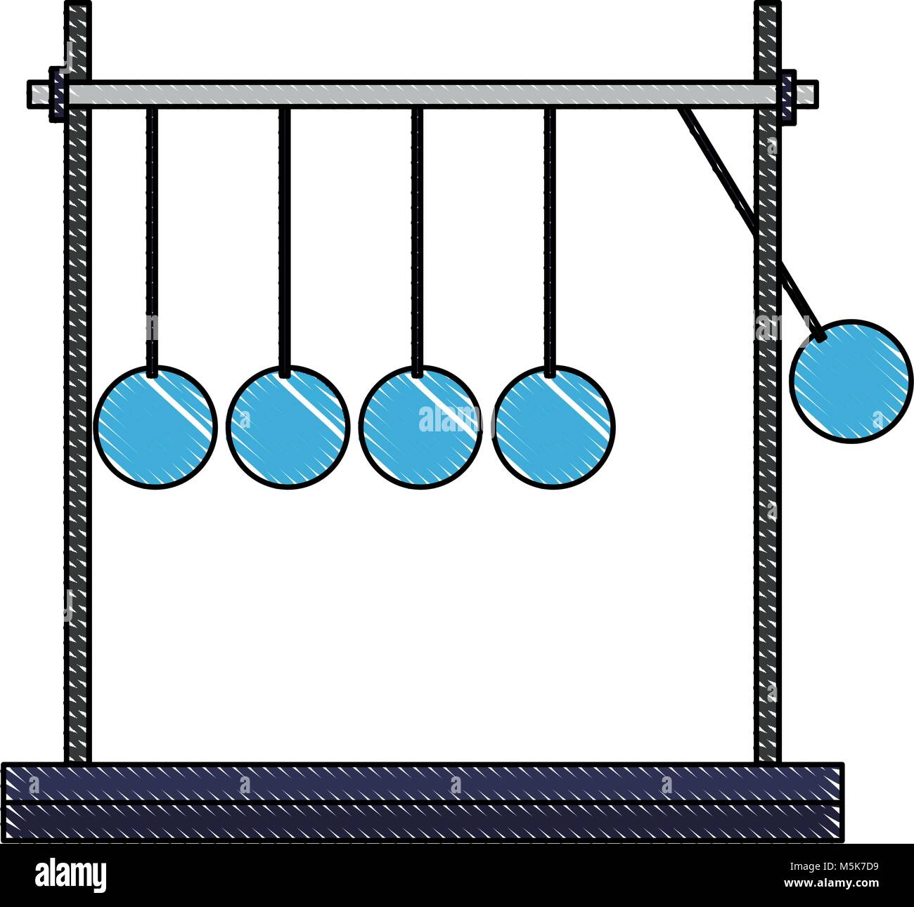 Newton cradle pendulum Stock Vector Image & Art - Alamy