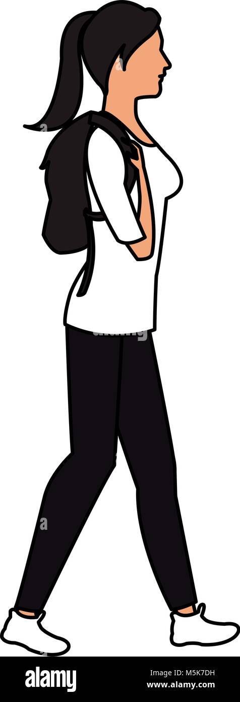 Woman walking cartoon Stock Vector Image & Art - Alamy