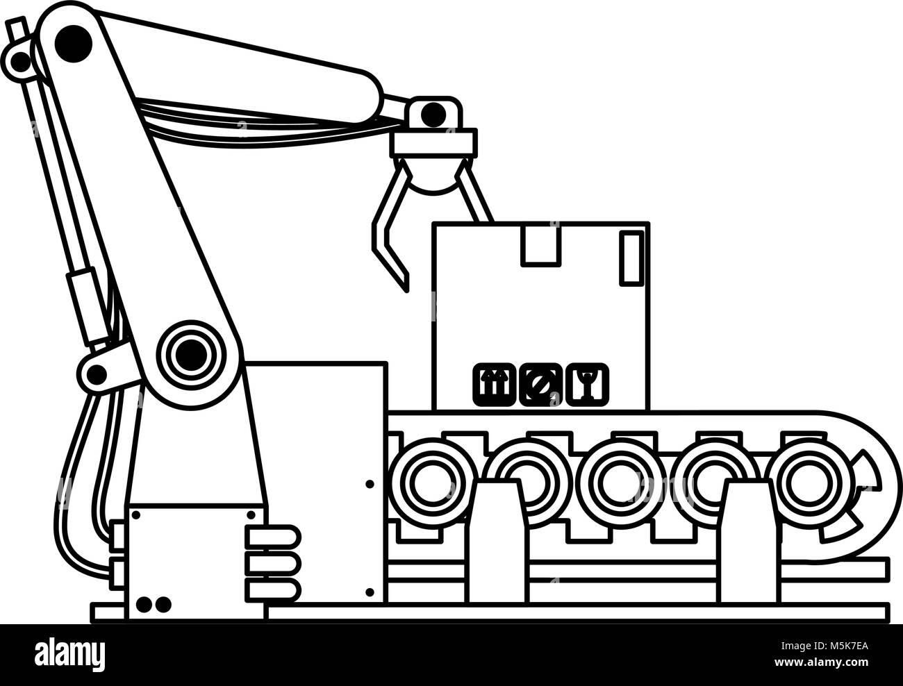 Machine tool conveyor Stock Vector Images - Alamy