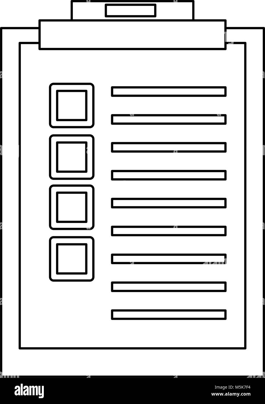 Checklist document board Stock Vector Image & Art - Alamy