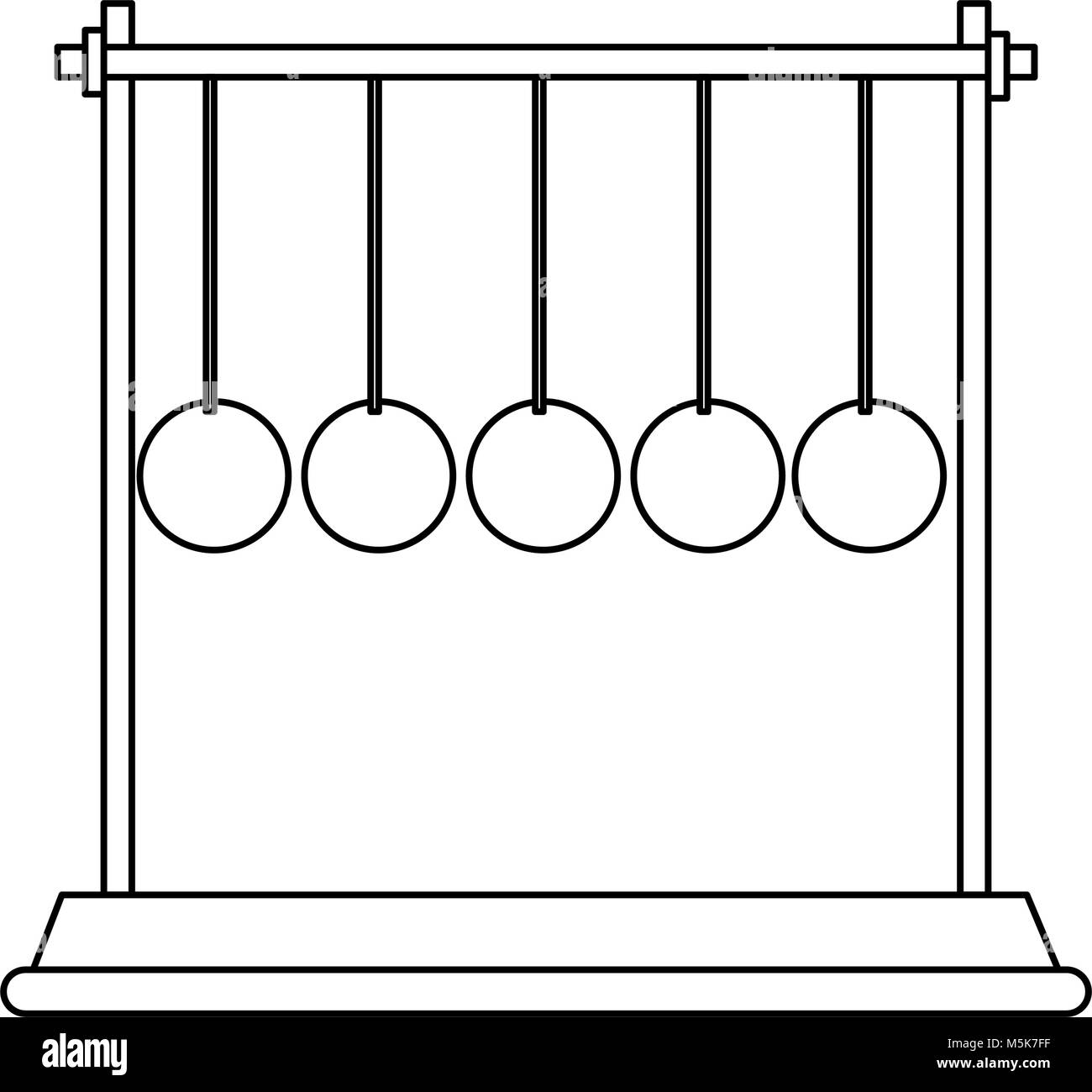 Newton cradle pendulum Stock Vector Image & Art - Alamy