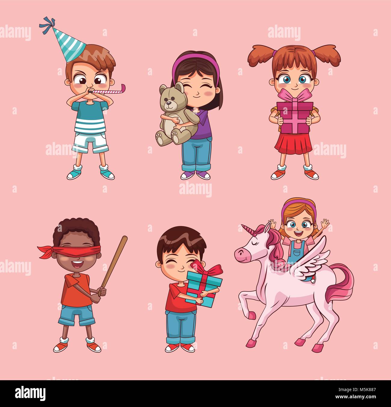 Cute kids cartoon Stock Vector Image & Art - Alamy