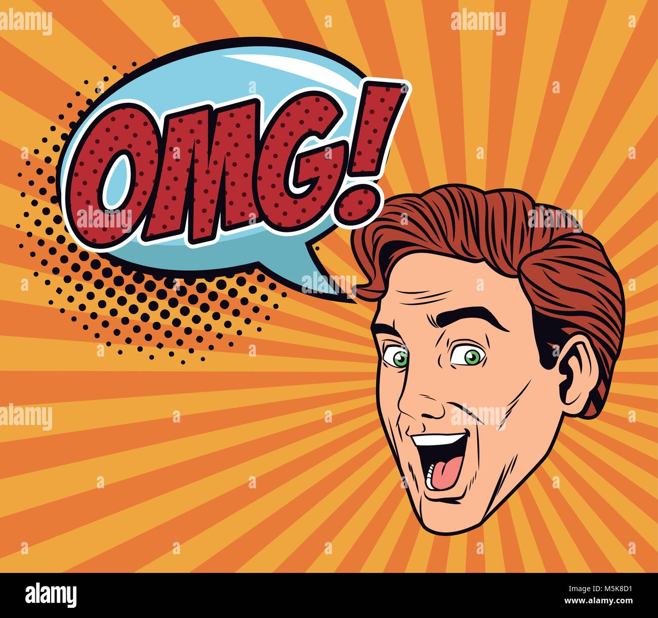 Man face pop art cartoon Stock Vector Image & Art - Alamy