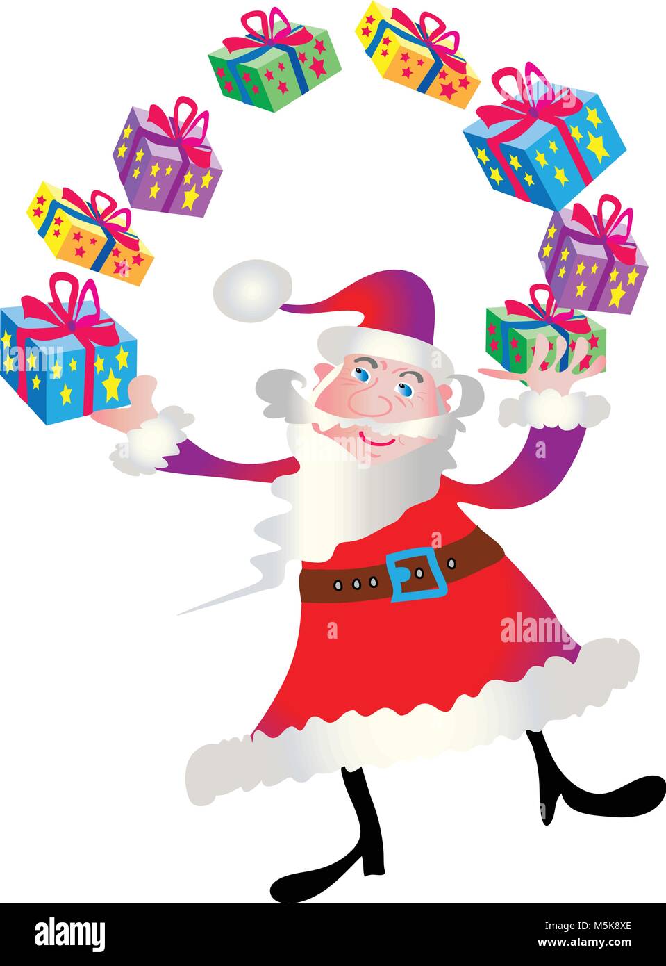 Jolly father christmas Stock Vector Images - Alamy