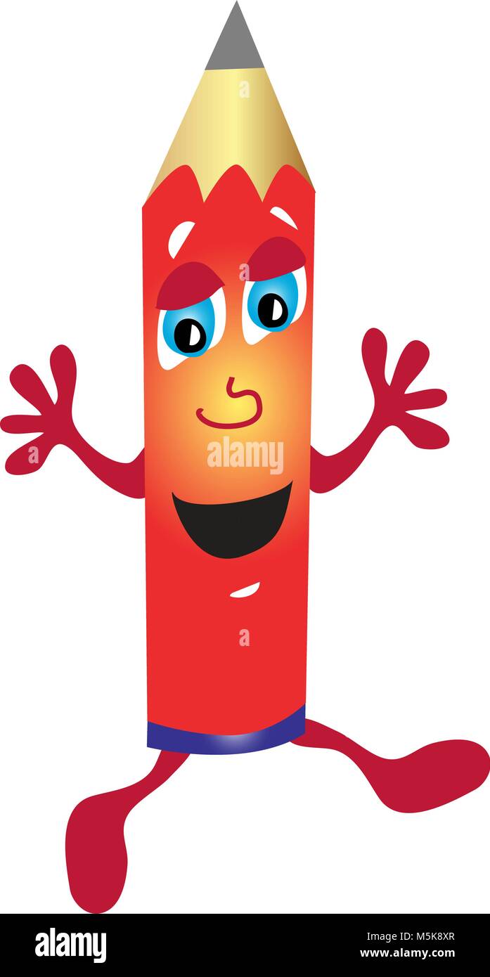 A funny cartoon pencil dancing a jig Stock Vector Image & Art - Alamy