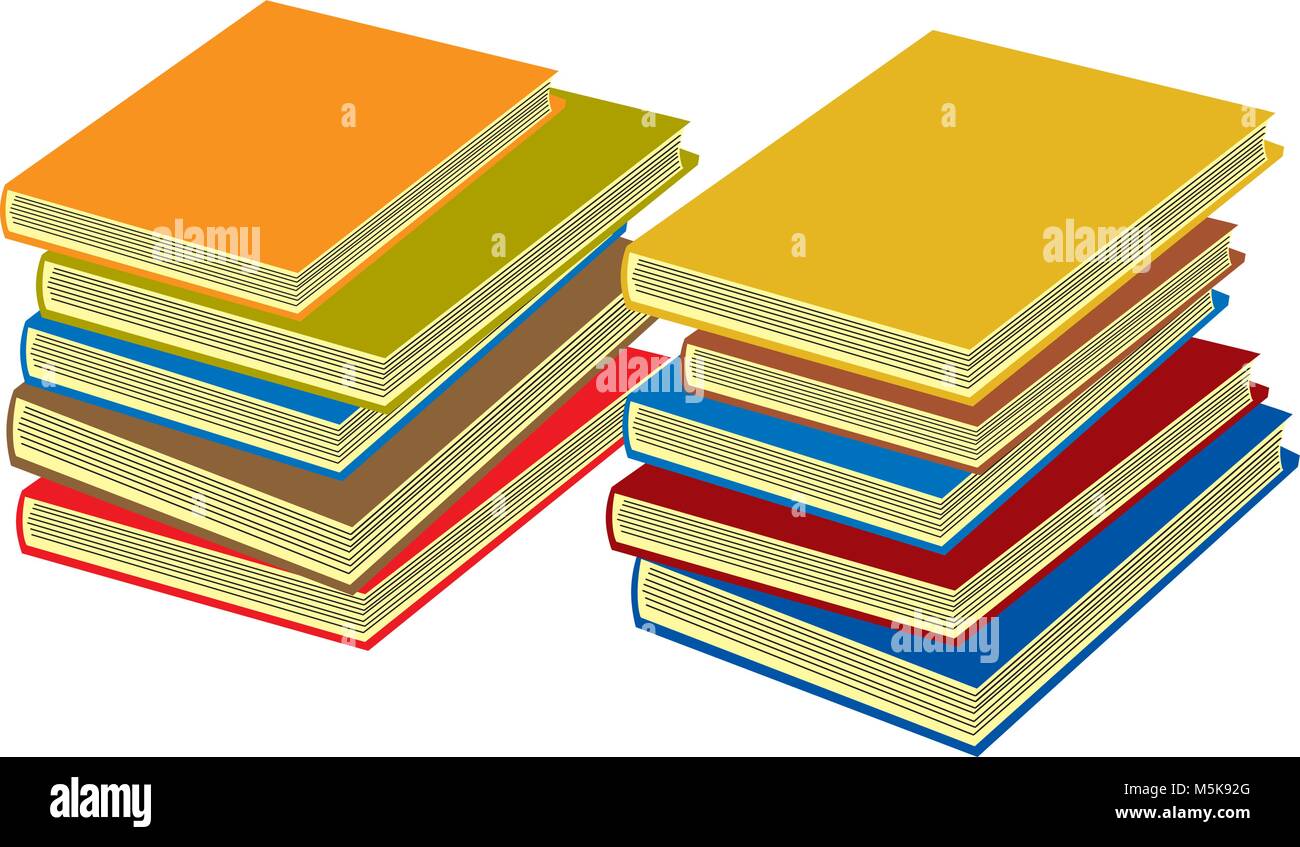 A cartoon stack of old books Stock Vector Image & Art - Alamy