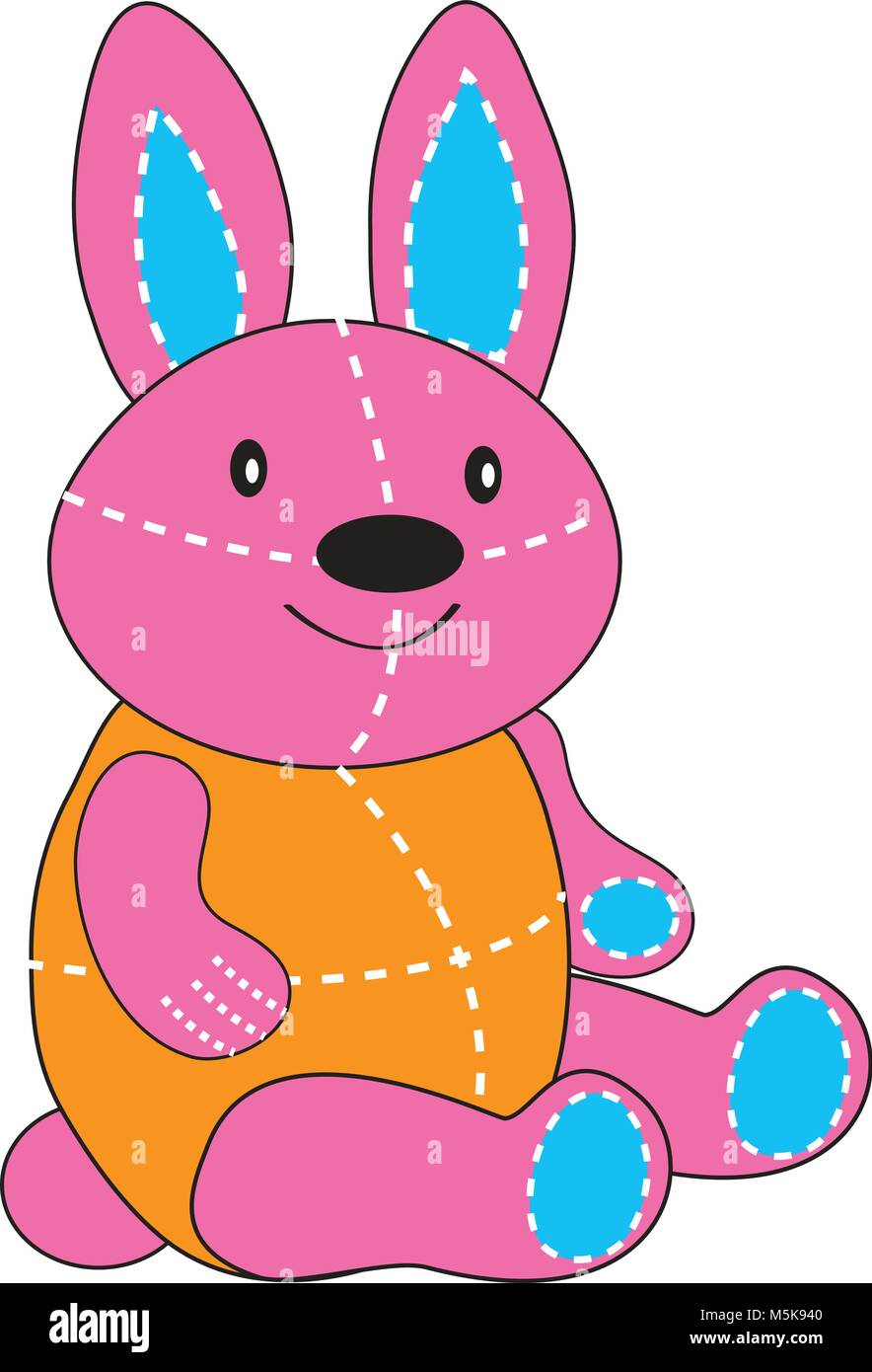 A stylized bunny rabbit in a patchwork design Stock Vector Image & Art ...