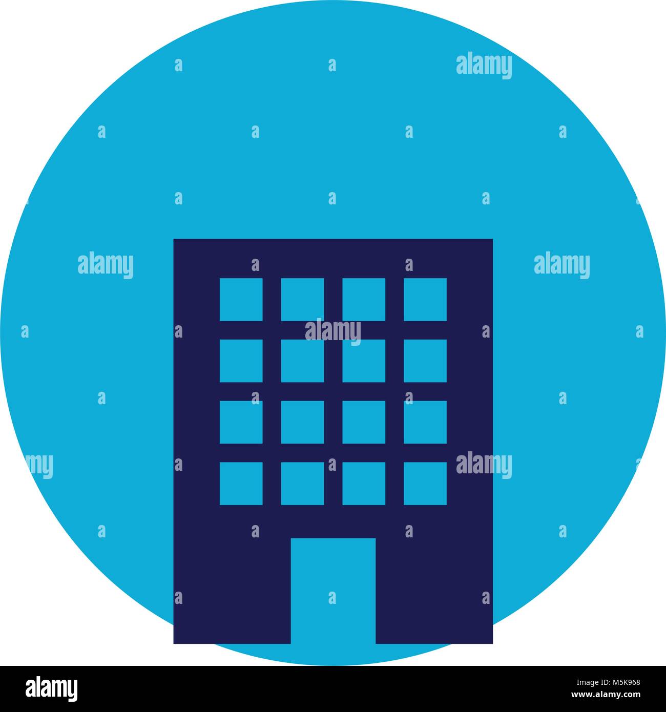 Apartment vector icon on blue background, house symbol. Modern, simple ...