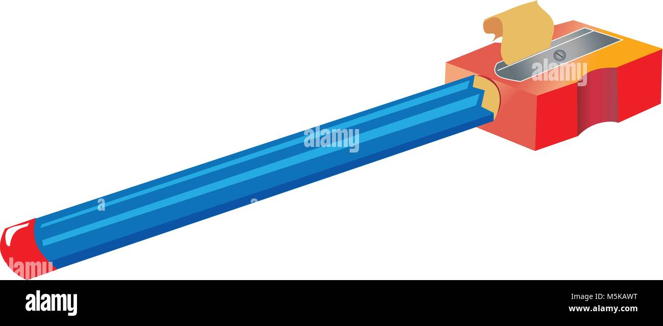 A cartoon pencil in a pencil sharpner Stock Vector Image & Art - Alamy