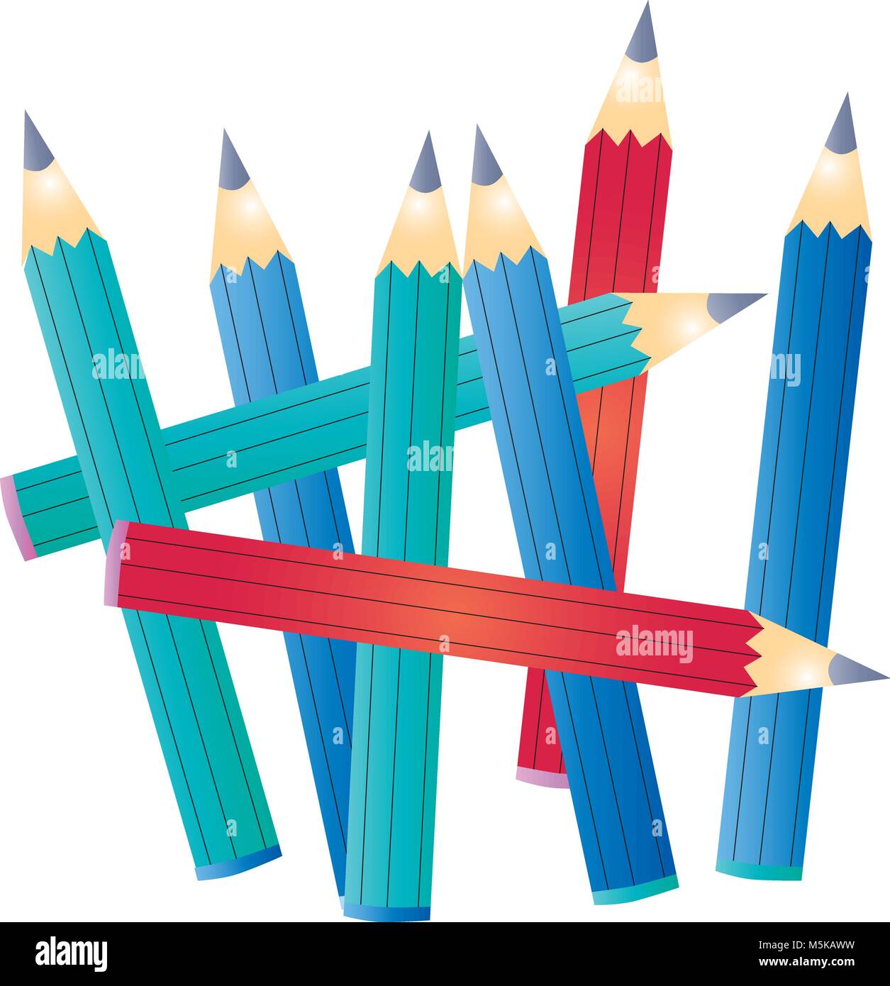 Pencils cartoon Stock Vector Images - Alamy