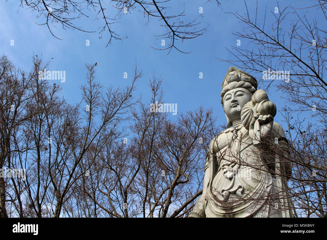 The statue of goddess at "Frog Temple" in Ogori, Fukuoka, Japan. Taken ...
